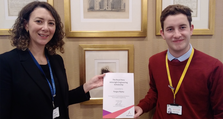 Fergus engineers his future with Arkwright Scholarship - Ripley St Thomas