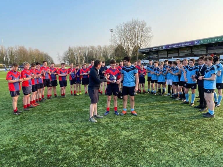 Year 9 Rugby Squad share Lancashire Vase Trophy - Ripley St Thomas
