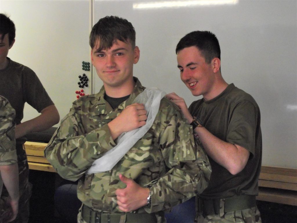 Cadets enjoy First Aid Training for badges - Ripley St Thomas