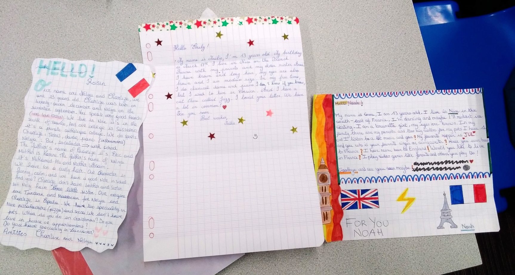 Pen pals en la France - Ripley St Thomas